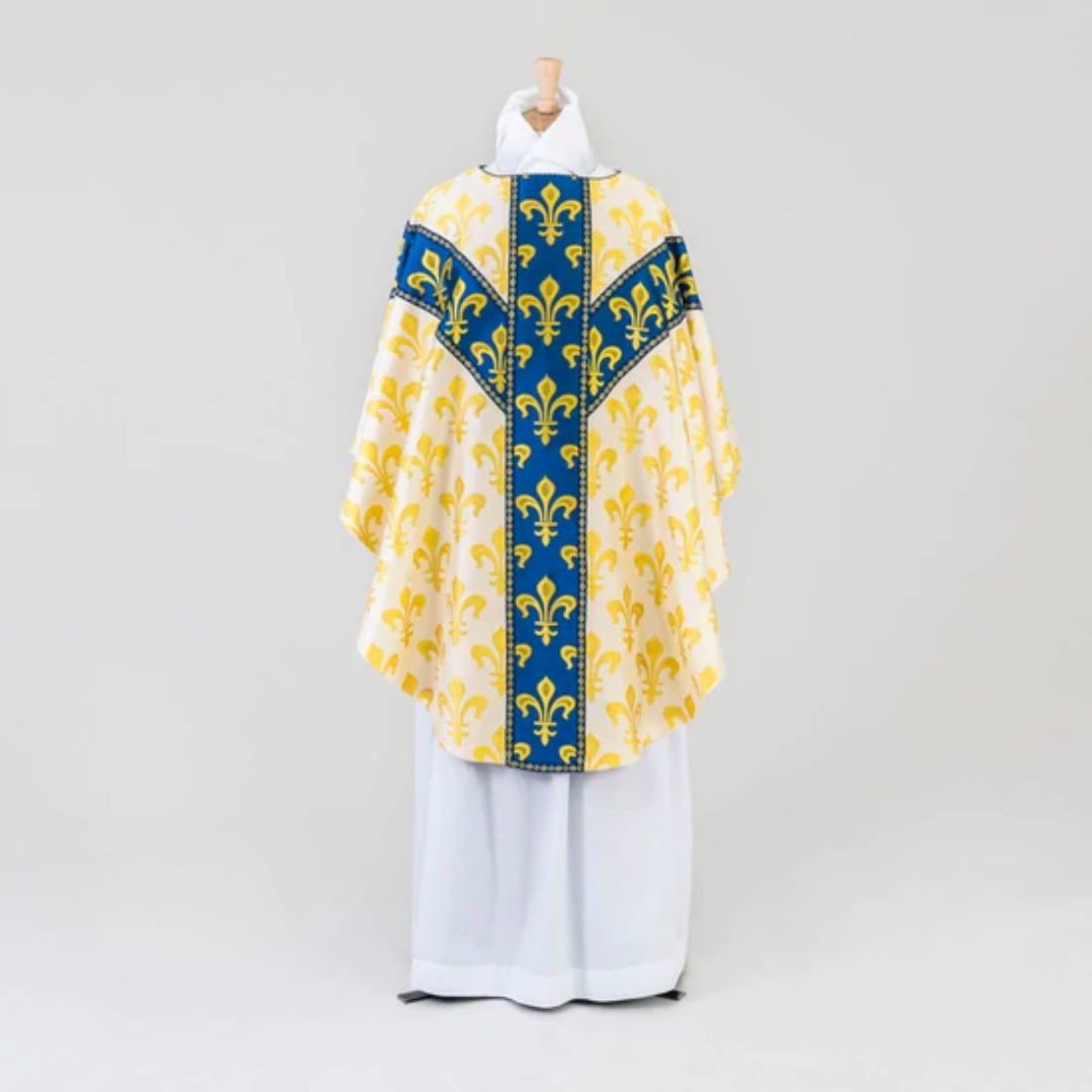 Sarum Chasuble in Purple 'Comper Cathedral' with Blue 'Comper Van der ...