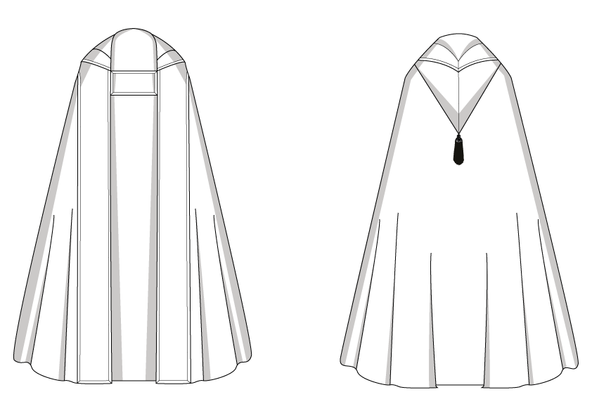 Cope in 'Comper Strawberry' with Embroidered Cope Hood – Watts & Co.