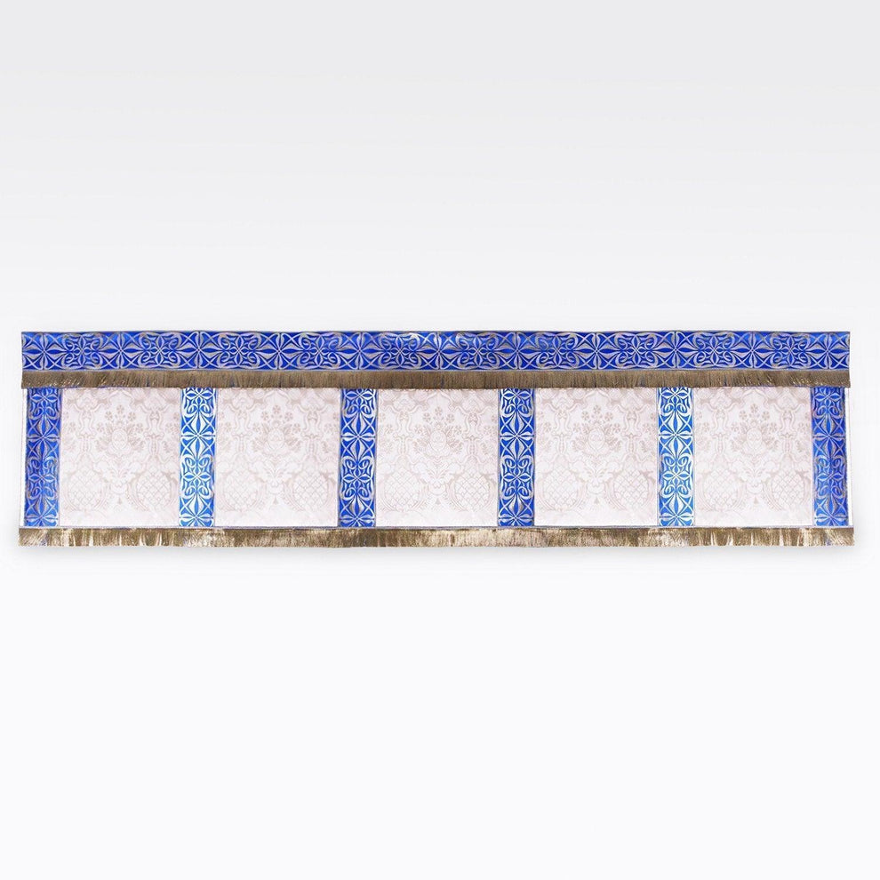 Altar Frontal in Cream 'Comper Cathedral' with Blue 'Gazeley ...