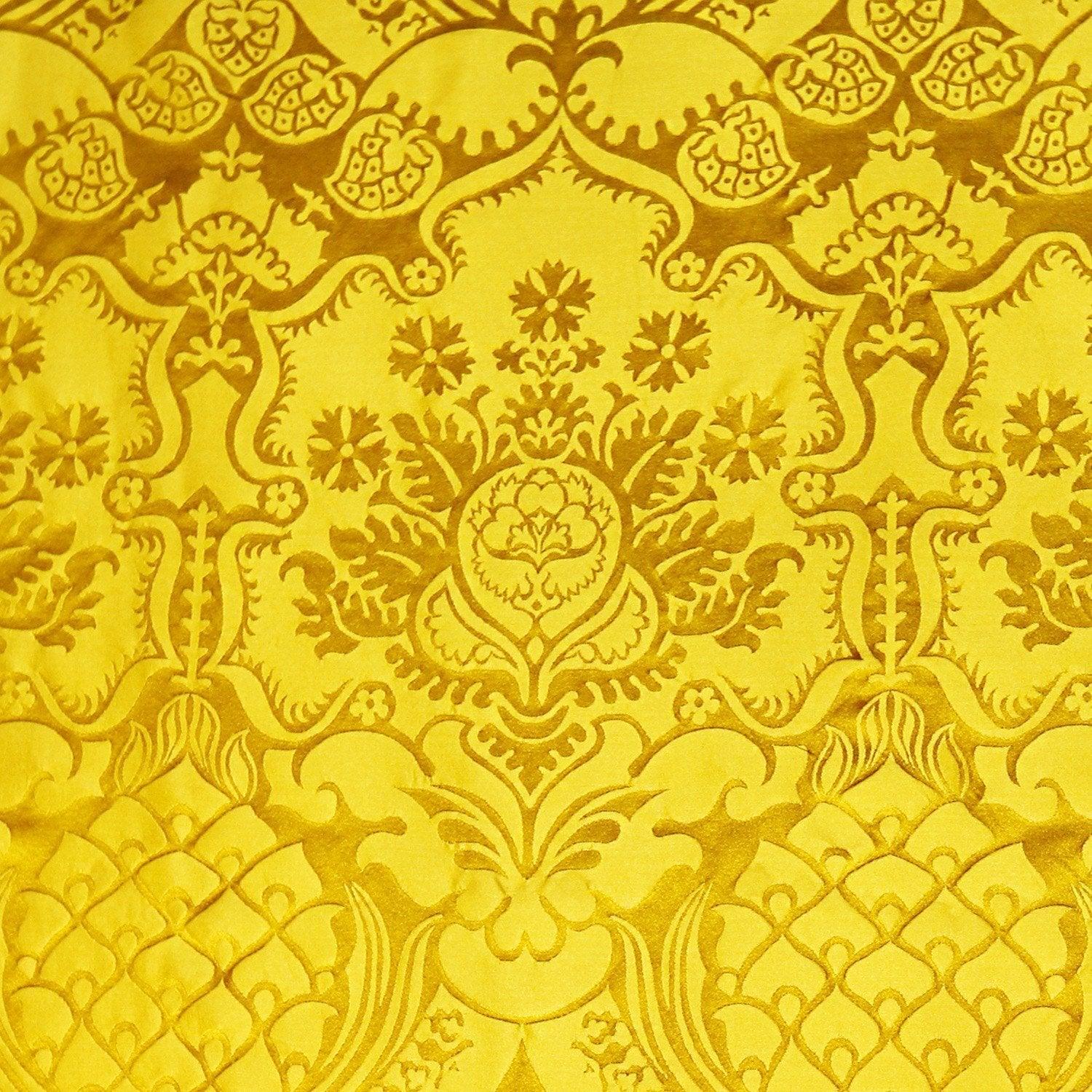 Comper Cathedral Silk Damask - Imperial Yellow | Comper Fabric – Watts ...