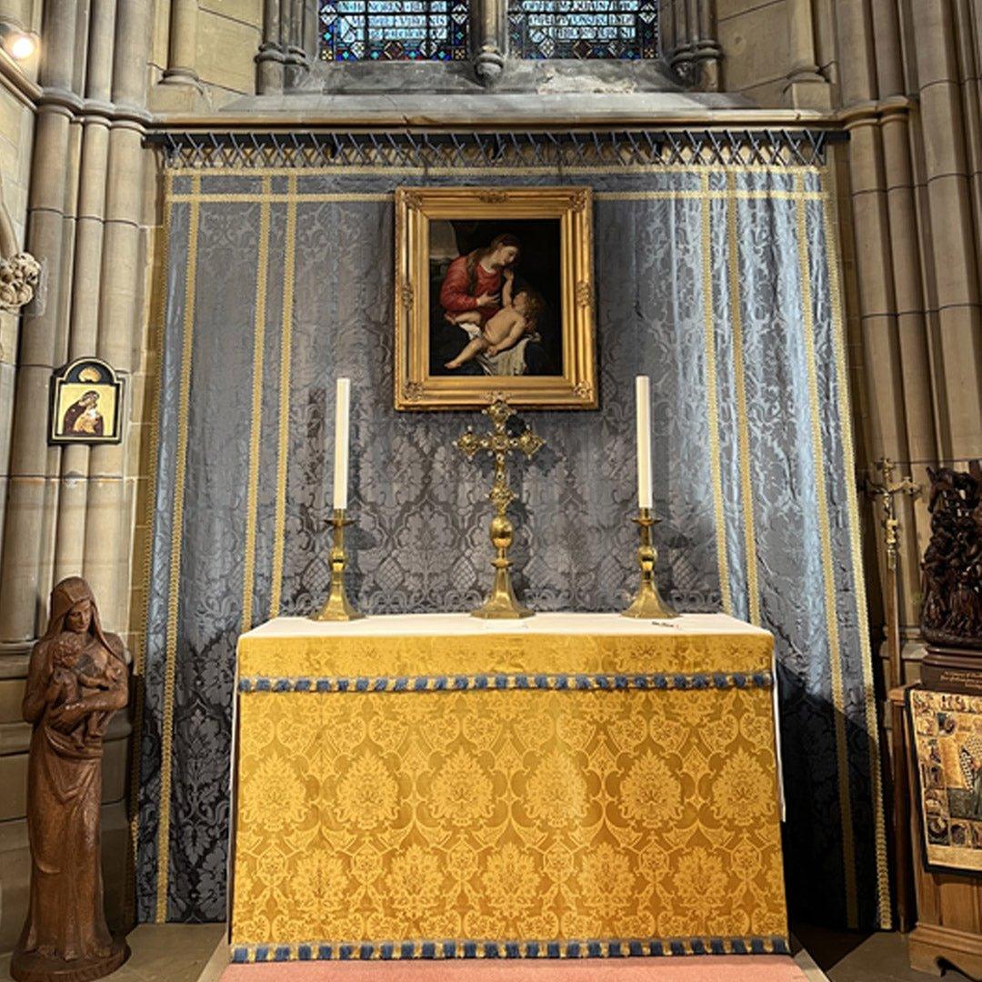 Dossal curtain made in Blue Gothic – Watts & Co.