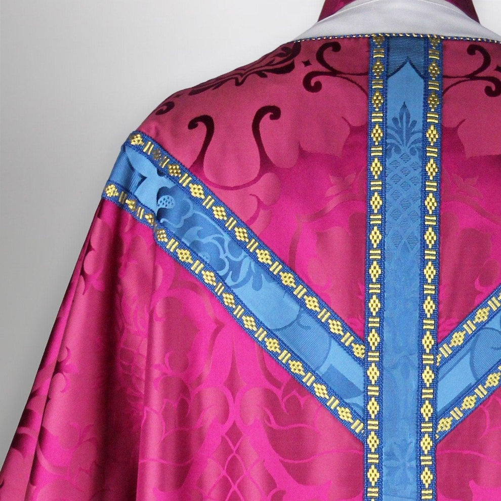 Sarum Chasuble in Purple 'Comper Cathedral' with Blue 'Comper Van der ...