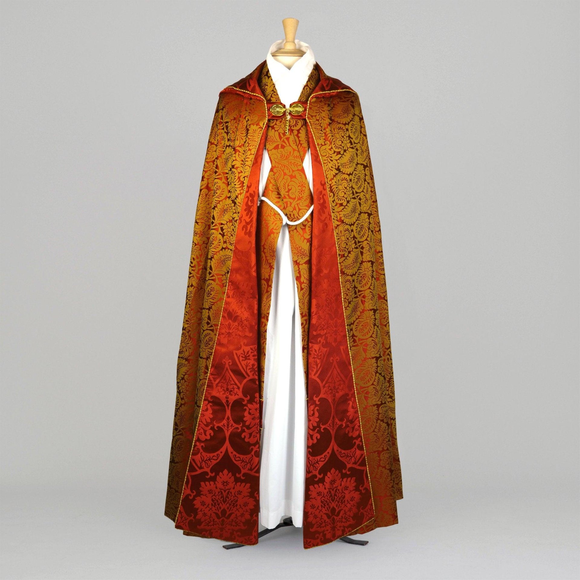 St Augustine Cope in Sarum Red/Gold 'Holbein' with Sarum Red 'Gothic ...