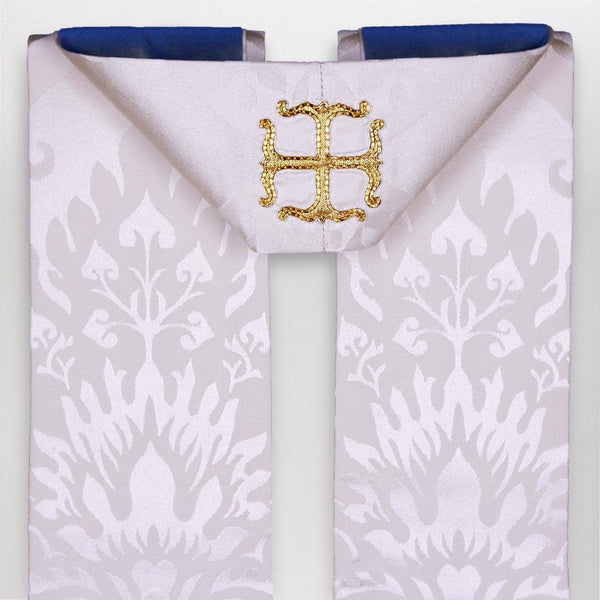 Tufton Stole in Cream 'Gothic' with Hand-Embroidery – Watts & Co.